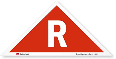 SmartSign "R" Roof Truss Construction Sign | 6" x 12" 3M Engineer Grade ...