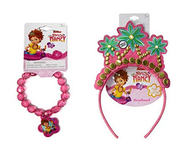 Fancy Nancy Dress Up Jewelry Sets Light Up Headband & Purple Charm ...