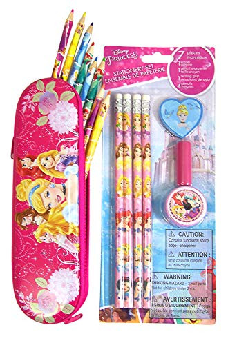 Disney Princess Metal Pencil Case Bundle with Disney Princess Colored ...