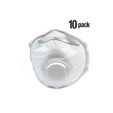 Disposable Dust Mask with Exhalation Valve (Pack of 10), Personal ...