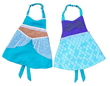 Princess Dress Up Apron Costume Reversible (Mermaid/Arabian Princess ...