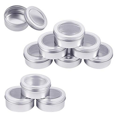BENECREAT 10 Pack 5 OZ Tin Cans Screw Top Round Aluminum Cans Screw Lid ...