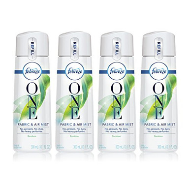 Febreze One Fabric and Air Freshener Mist Refills, Bamboo Scent, (4 ...