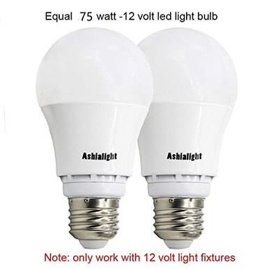 Ashialight 10 Watt (Equal 75 Watt) 12 Volt LED Bulb Soft White Medium ...