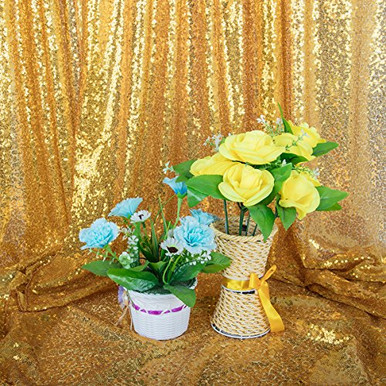 4FTx6FT Gold Sequin Backdrops, Sequin Photo Booth Backdrop, Party ...