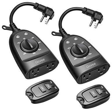 Govee Wireless Outdoor Outlet, RF Remote Control Weatherproof ...