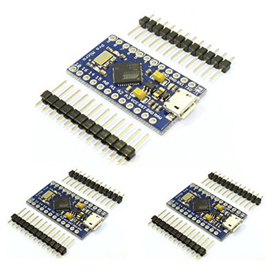 HiLetgo 3pcs Pro Micro Atmega32U4 5V 16MHz Bootloadered IDE Micro USB ...