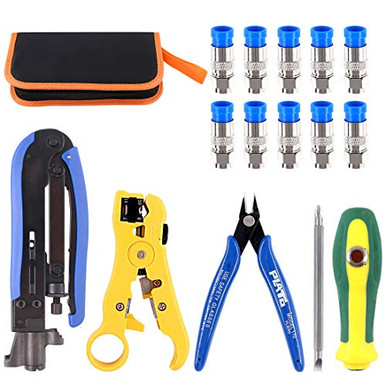 Glarks Adjustable Coaxial Compression Tool Coax Cable Crimper ...