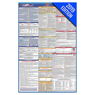 2019 California Labor Law Poster State, Federal, OSHA Compliant Single ...