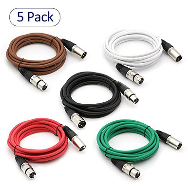 Dremake Professional Audio Mic Cable Cords - XLR 3 Pin Male to XLR 3 ...