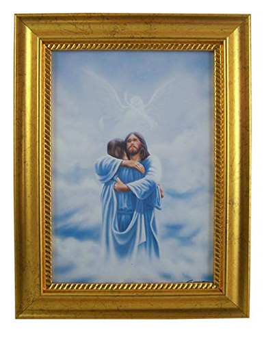 Needzo Antique Gold Design Frame with Jesus Christ Welcome Home Image ...