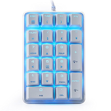 Mechanical Numeric Keypad GATERON Brown Switch 21 Keys Mini Numpad ...