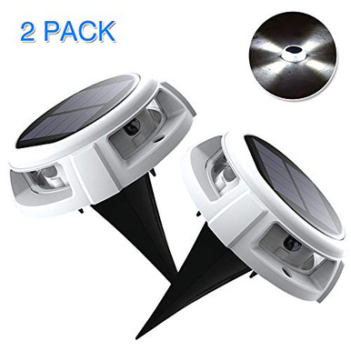 HOMEYA Solar Ground Lights Outdoor LED Buried Light, 2 Pcs Garden Decor ...