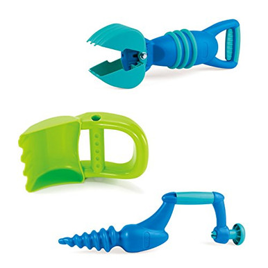 Hape Sand Digging Beach Toy Play Set - Hand Digger, Grabber, and ...