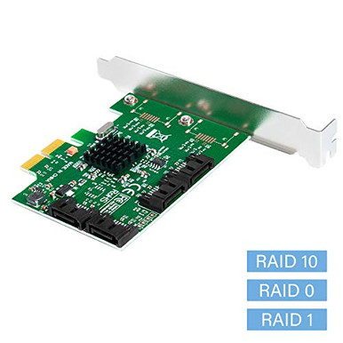 QNINE SATA RAID Card 4 Port, PCIe SATA Controller Card Based on ...