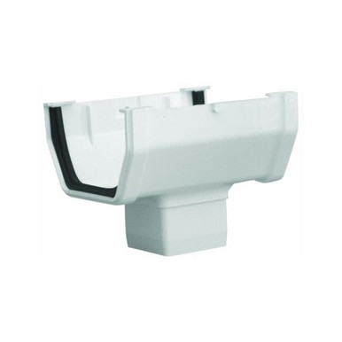 GENOVA Products RW104 Gutter Drop Outlet, White - Warehousesoverstock