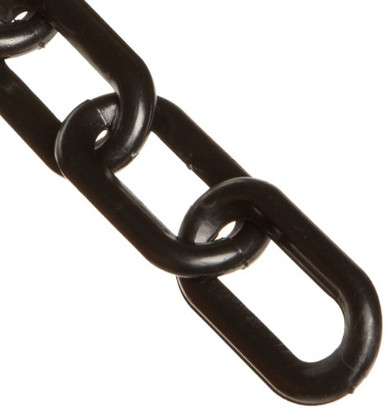 Mr. Chain Plastic Barrier Chain, Black, 2-Inch Link Diameter, 50-Foot ...
