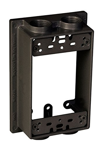 TayMac SE450Z Weatherproof Box Extension, 1-Gang, (4) 1/2-Inch Outlets ...