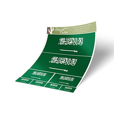 Saudi Arabia Country Flag Sticker Decal Variety Size Pack 8 Total ...