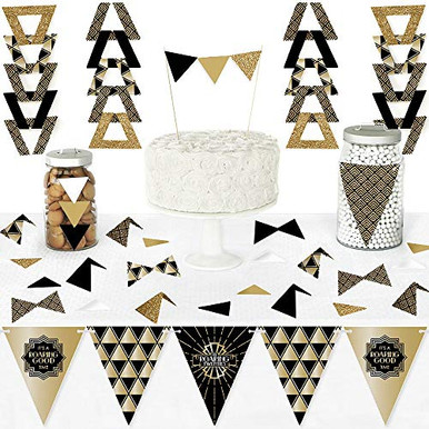 Big Dot of Happiness Roaring 20's - Diy Pennant Banner Decorations ...