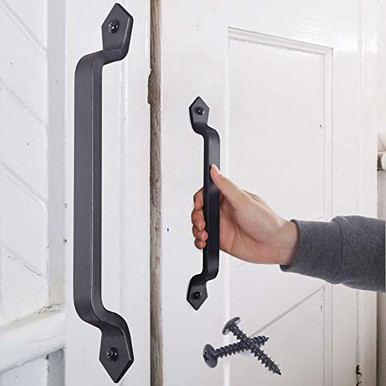 WEBI Gate Handle:11 Inch,Cast Iron Sliding Barn Door Handle Set,Heavy ...