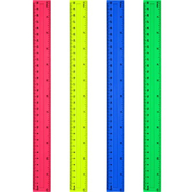 4 Packs Plastic Straight Rulers Plastic Rule Measuring Tool for Student ...
