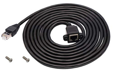AAOTOKK RJ45 Ethernet Cable Cat 6 Female to Male Shielded Ethernet ...