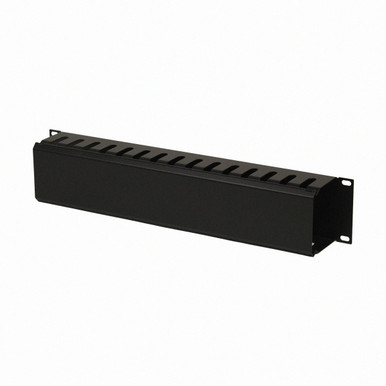 NavePoint 2U Metal Rack Mount Horizontal Cable Manager Duct Raceway For ...