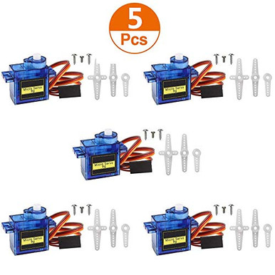Organizer 5 Pcs SG90 9G Micro Servo Motor Kit for RC Robot Arm ...
