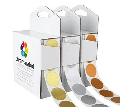 ChromaLabel Metallic Color-Code Dot Label Kit | Assorted Gold, Silver ...