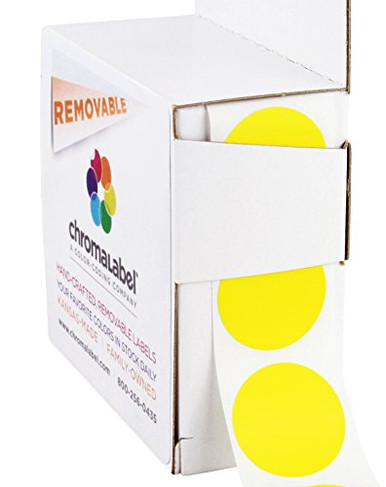 ChromaLabel 1 inch Removable Color-Code Dot Labels | 1,000/Dispenser ...