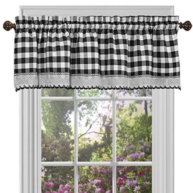 GoodGram Buffalo Check Plaid Gingham Custom Fit Farmhouse Window ...