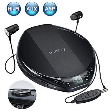Portable CD Player for Car HiFi Lossless Small CD Player with Headphone ...