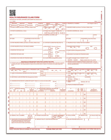 TOPS Health Insurance Claim Forms for Laser Printer, 8.5 x 11 inches ...