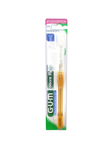 Gum MicroTip Toothbrush - 475 Compact, Ultra Soft - 12 Toothbrushes ...