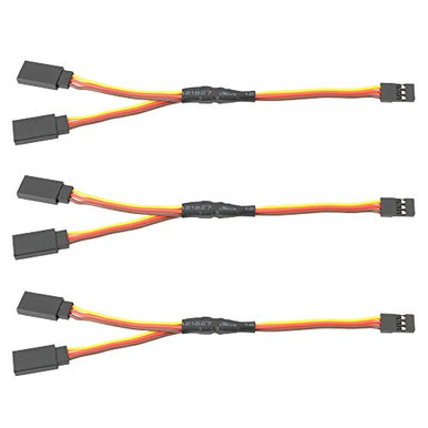 TOOHUI 3 Pcs JR Style Servo Y Harness, 6" / 150mm Servo Y-Cables, RC Y ...