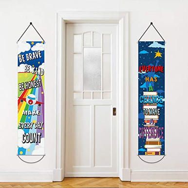 2 Pack Motivational Classroom Banners/ Posters Positive Banner ...
