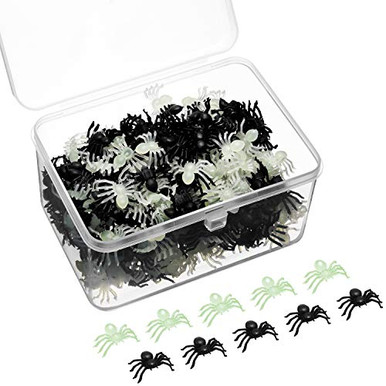 300 Pieces Mini Plastic Spiders Halloween Simulated Spiders Black and ...