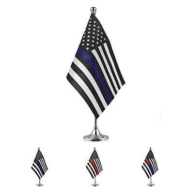 TSMD Thin Blue Line USA American Police Flag Small Mini Honoring Law ...