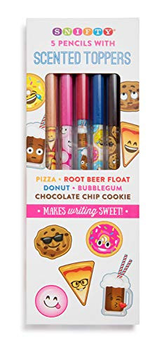 Scented Pencil Toppers with Emoji Themed Pencils (5 Pack ...
