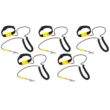 Kingwin Anti Static Wrist Strap 5 Pack Yellow, Adjustable ESD Wrist ...