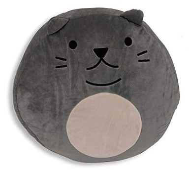 Adorable Large Stuffed Animal Plush Huggable Cat Pillow for Kids - Gray ...