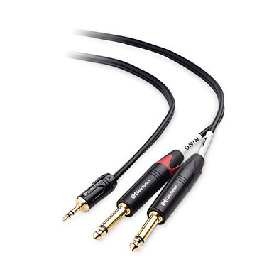 Cable Matters 3.5mm TRS to Dual 6.35mm TS Breakout Cable (1/8 to Dual 1 ...