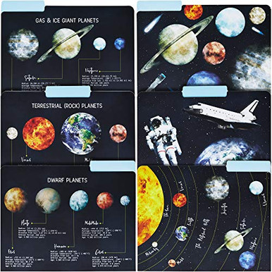 Paper Junkie 12-Pack Planets Solar System File Folders for School ...