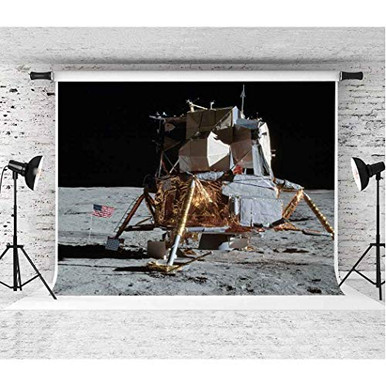 Moon Landing Background EARVO 7x5ft Moon Probe Apollo Lunar Mission ...