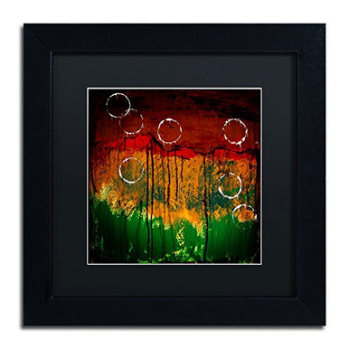 The Ridges Art by Nicole Dietz in Black Frame, 11 by 11-Inch, Black ...