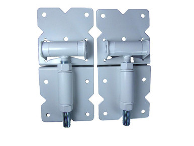 Vinyl Fence Gate Hinges (White Pair) by Custom Fence - Warehousesoverstock