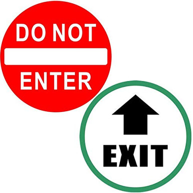 Outdoor/Indoor 6" X 6" - Do Not Enter & Exit - Door Warning Sign Vinyl ...