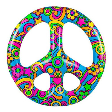 BigMouth Inc Giant Peace Sign Multi-Person Pool Float, 4 Feet Wide ...