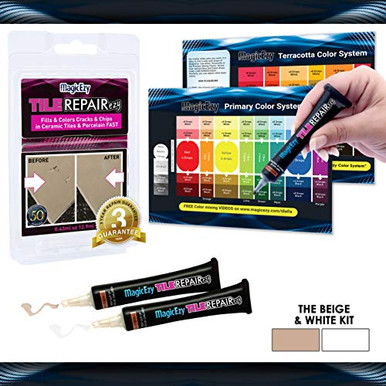 MagicEzy Tile Repairezy - Beige and White Tile Repair Kit - Fix and ...